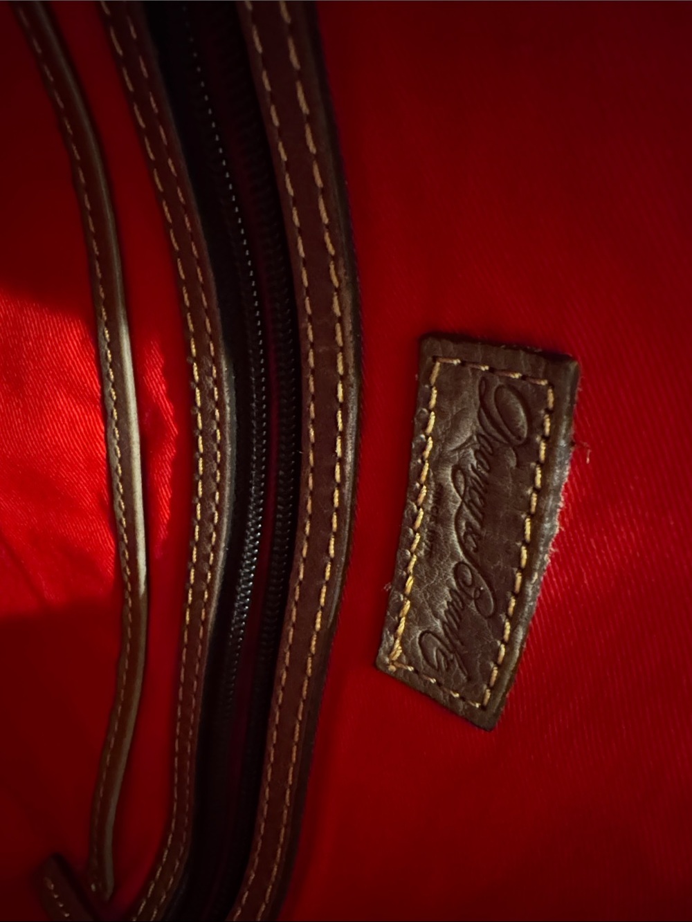 Dooney & Bourke | Bags | Dooney Bourke Brown Leather Shoulder Bag With ...